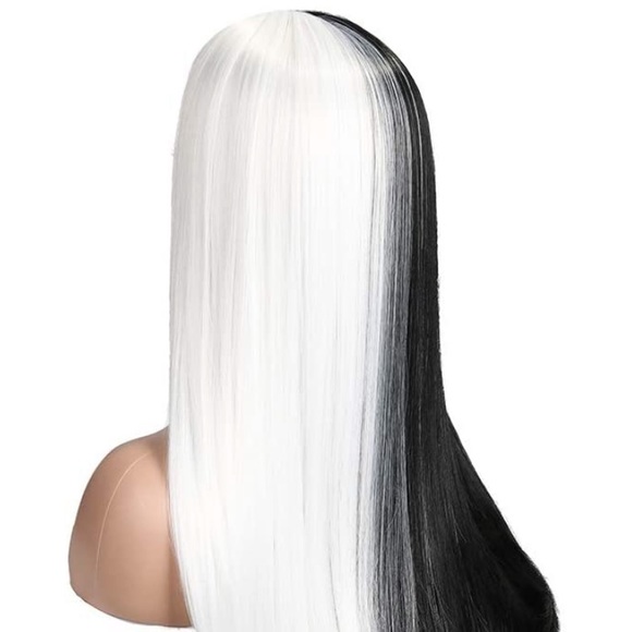 Fashiondeityshair | Hair | 22 Black White Split Dye Full Cap Wig New ...